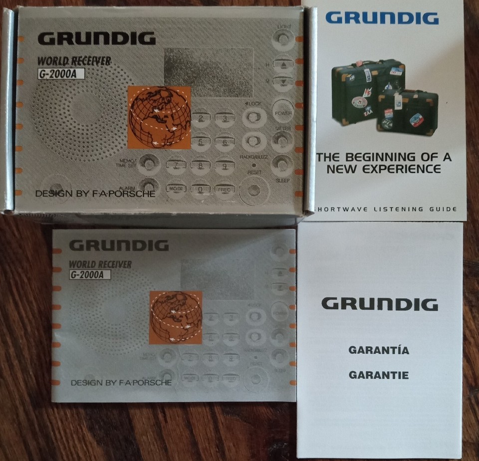 PORSCHE DESIGN BY FA GRUNDIG WORLD RECEIVER G-2000A FM SHORTWAVE RADIO ...