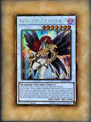 Yugioh Blackwing Tamer - Obsidian Hawk Joe PGL2-EN012 Gold Secret Rare ...