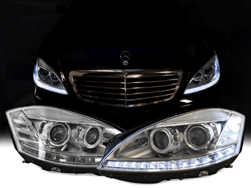 Facelift LED Headlight For 07-09 W221 S Class Stock Bi-Xenon AFS ...