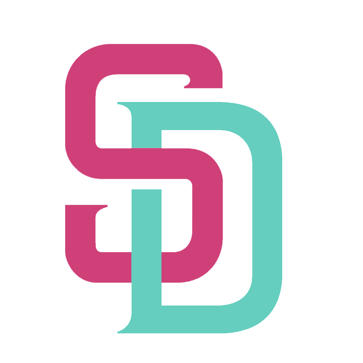 San Diego Padres City Connect Colors SD Logo Decal Sticker | eBay