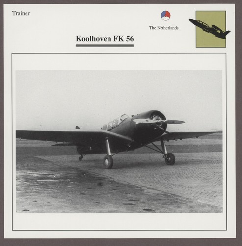 Koolhoven FK 56 Edito Service Warplane Air Military Card Netherlands | eBay