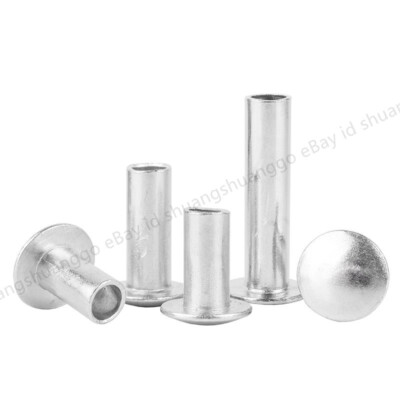 Aluminum Oval Head Semi Tubular Rivets M2 M2.5 M3 M4 M5 M6 | eBay UK