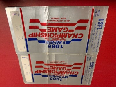 USFL CHAMPIONSHIP JULY 14, 1985 2 GAME TICKETs - BALT. STARS OAKLAND ...