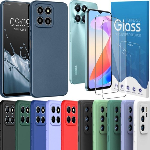 For Honor X6A Case, Slim Liquid Silicone Armor Gel Phone Cover ...