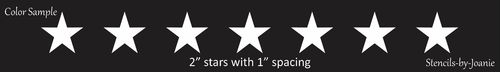 Country Craft Stencil 2" Star shape Border Americana Patriotic Wall ...