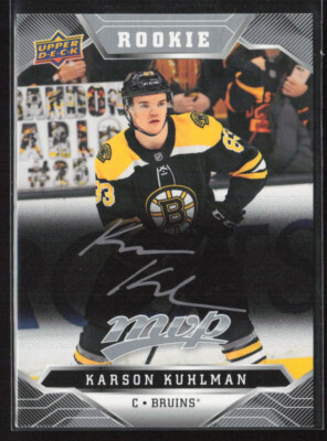 Karson Kuhlman 2019-20 Upper Deck MVP Hockey Rookie Card RC Silver ...