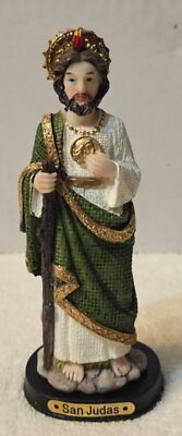 SAINT JUDE SAN JUDAS TADEO APOSTLE ROBE STAFF RELIGIOUS FIGURINE | eBay