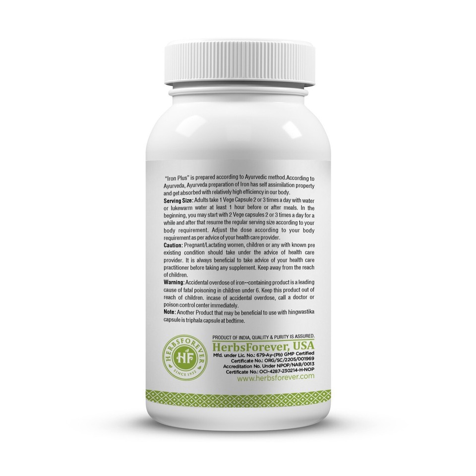 Iron Plus Capsules – Iron Supplement – Promotes Iron Level – 60 ...