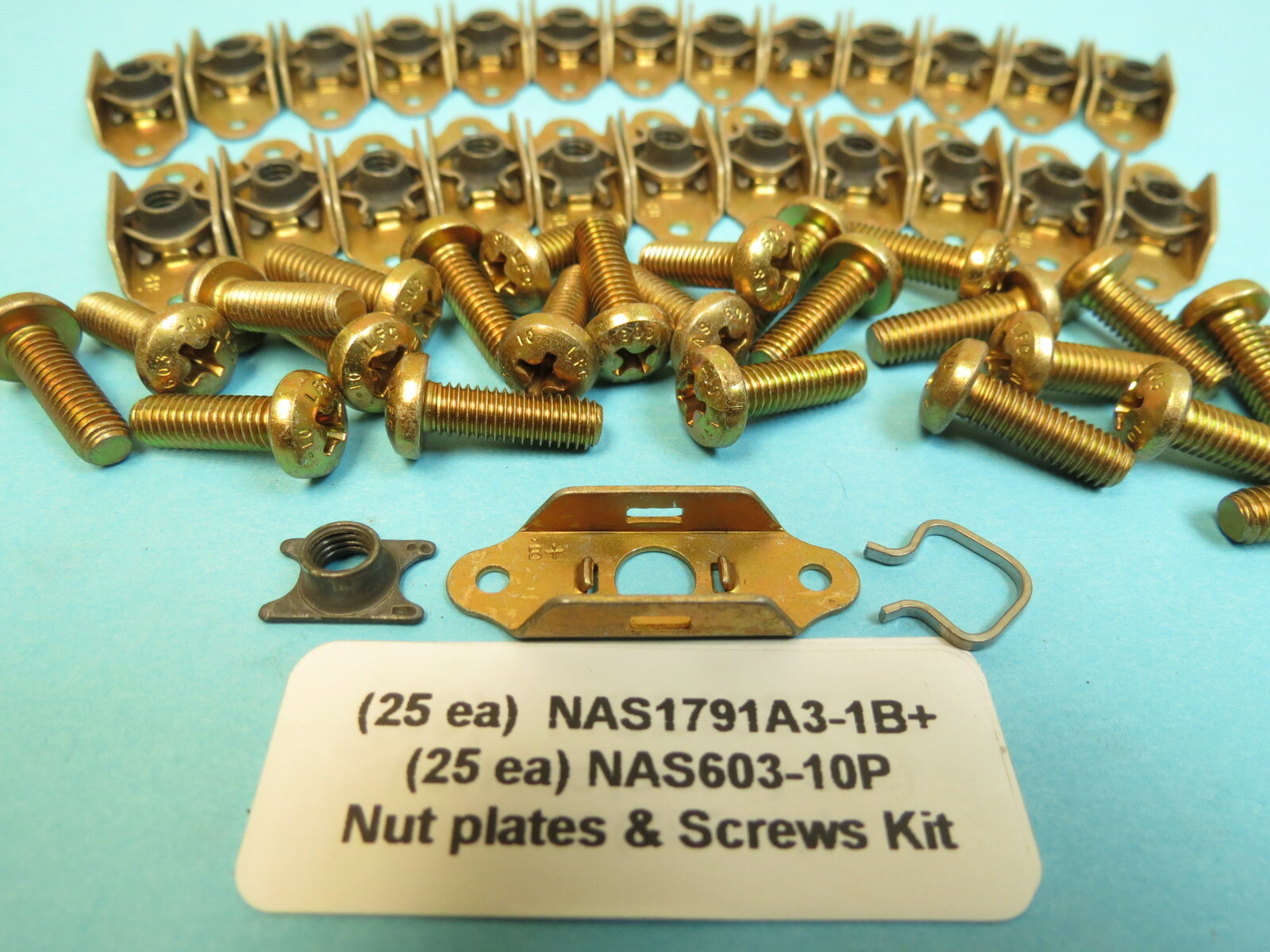 10-32 Nutplate (25) NAS1791A3-1B+ Aircraft Aerospace +25 Screws Install ...