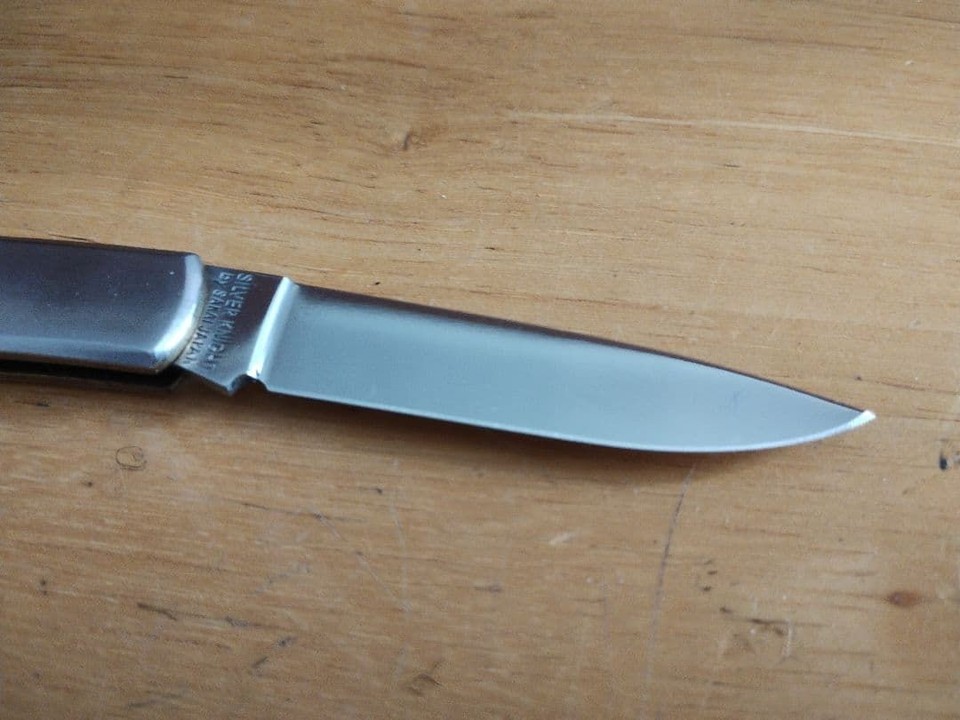 GERBER Silver Knight 250B Folding Knife G.Sakai JP GIN1 Black Pearl ...