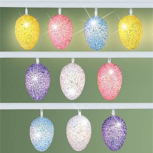 Battery-Operated Pastel Easter Eggs Wired String Lights - 191121492970 ...