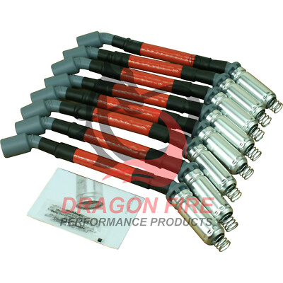 Dragon Fire Sleeved 15mm Low Ohm Spark Plug Wire Set For 1999-19 Chevy ...