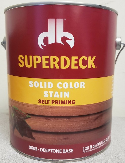 1 Piece - SUPERDECK SELF PRIMING SOLID COLOR STAIN #9603 DEEPTONE BASE ...