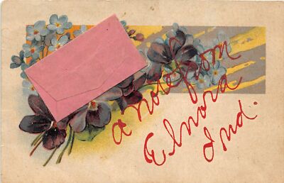 G78/ Elnora Indiana Postcard c1910 Greeingts from Elnora Ind. | eBay