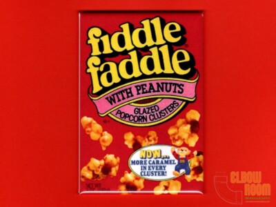 Fiddle Faddle w/peanuts vintage box art 2x3" fridge/locker magnet NOT ...
