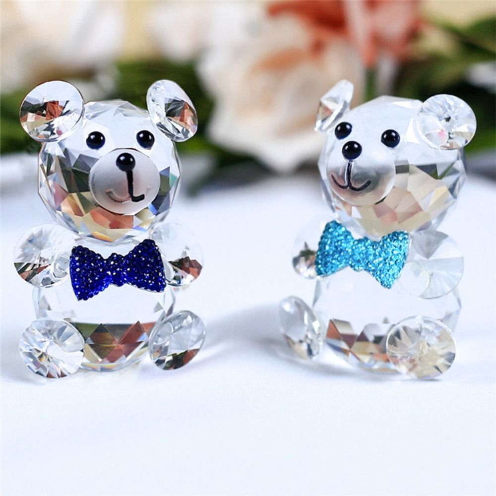 Bear Crystal Bear Figurine Collection Colorful Cute Bear Statue Home | eBay