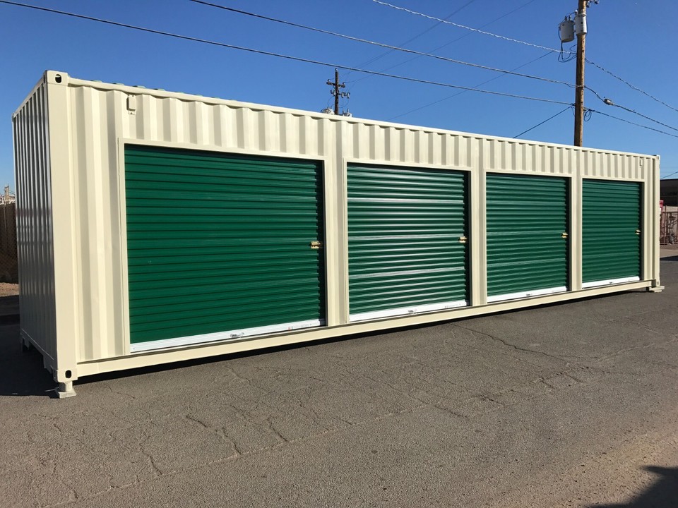 Portable Shipping Container Conex Storage building with two roll up ...