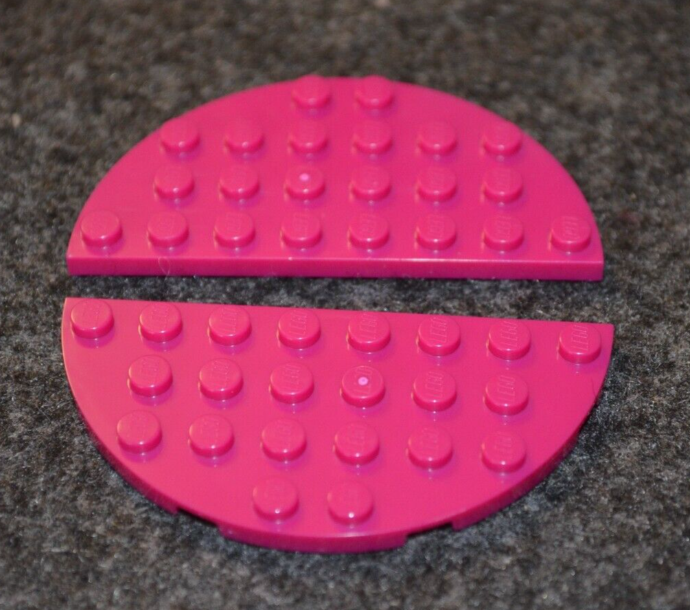 (2) 4x8 Bright Reddish Violet Half Round Plate Brick Bricks ~ New Lego ...