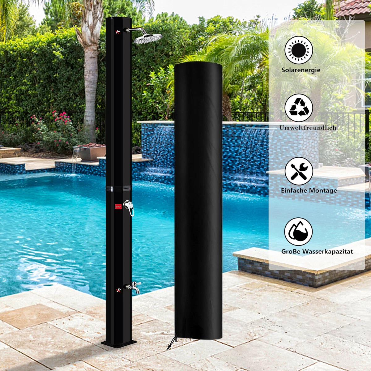 Durchbruch Schnell Texter solardusche für pool Kinematik Maske ...