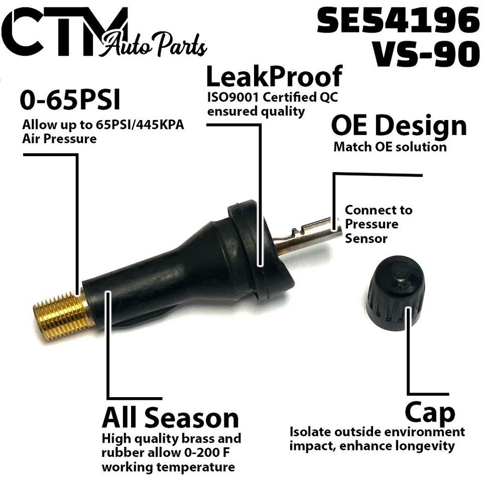 50x TPMS Tire Pressure Monitoring System Snap In Sensor Valve Stem ...