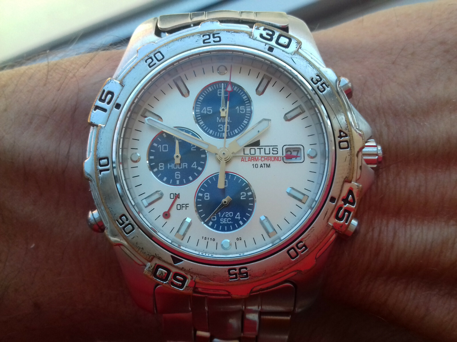 Lotus VINTAGE CHRONOGRAPH ALARM 15110 100M WR WATCH MONTRE OROLOGIO UHR ...