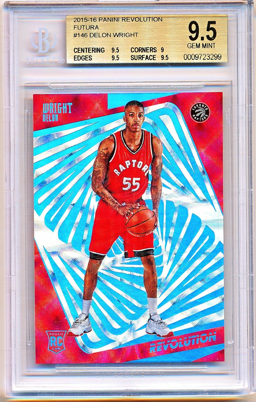 2015-16 Revolution Delon Wright Futura Rookie Rc #146 (08/25) BGS 9.5 ...