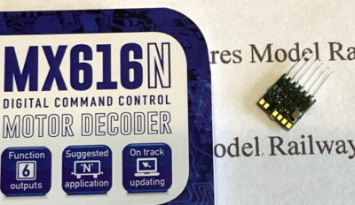 Zimo MX616N Micro DCC 6 Pin Plug-In Decoder Smallest Ever Full ...