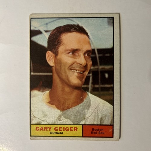 1961 Topps Baseball Gary Geiger Boston Red Sox Card #33 | eBay