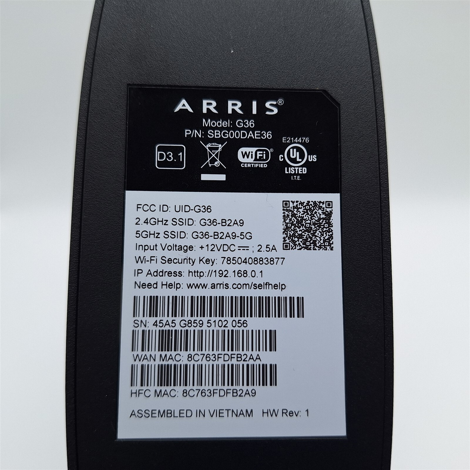 ARRIS Surfboard G36 DOCSIS 3.1 Multi-Gigabit Cable Modem & AX3000 Wi-Fi ...
