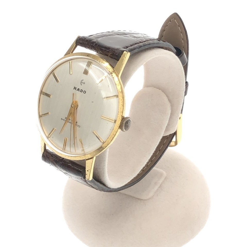 Rado Extra Flat Watch Gold Steel Case Hand-Wound Vintage SHOCKPROTECTED ...