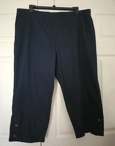 Intro Love the Fit Women's Sz 20W Dark Wash Denim Capri Pants Stretch ...