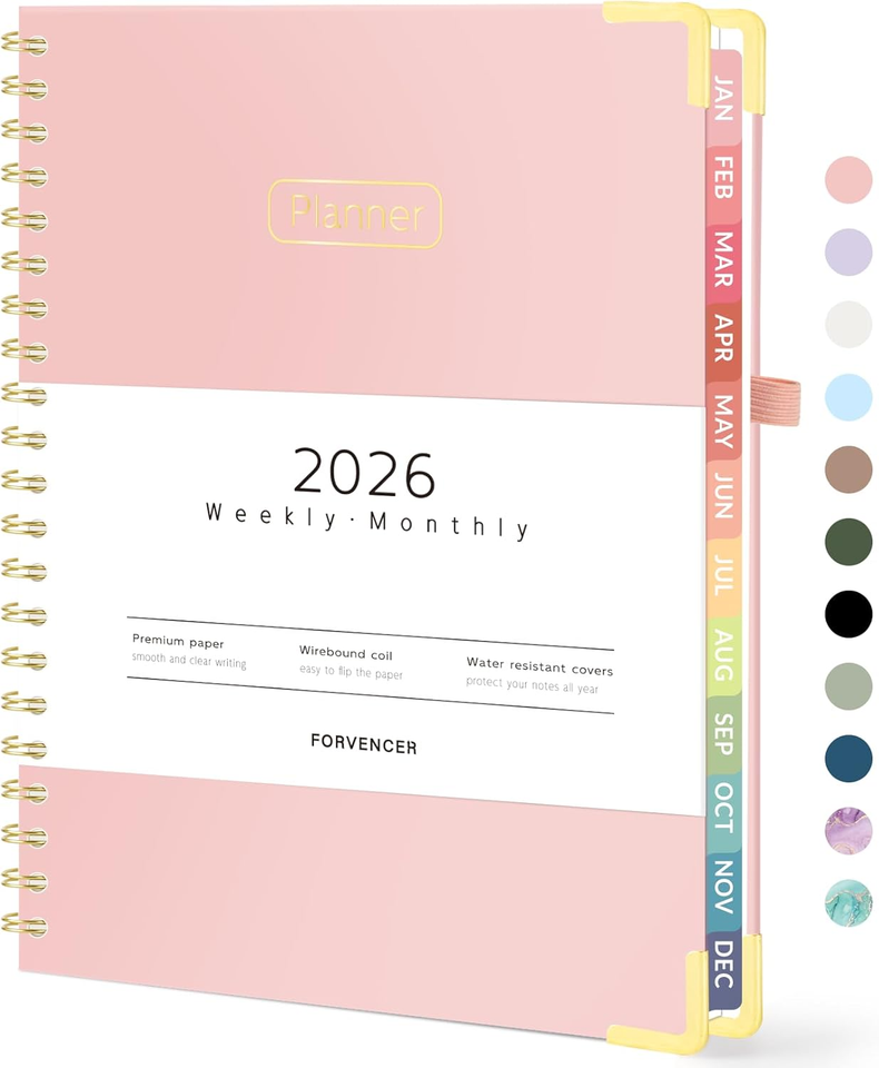 2026 Planner, Hardcover Calendar Planner Weekly and Monthly, Jan 2026 ...