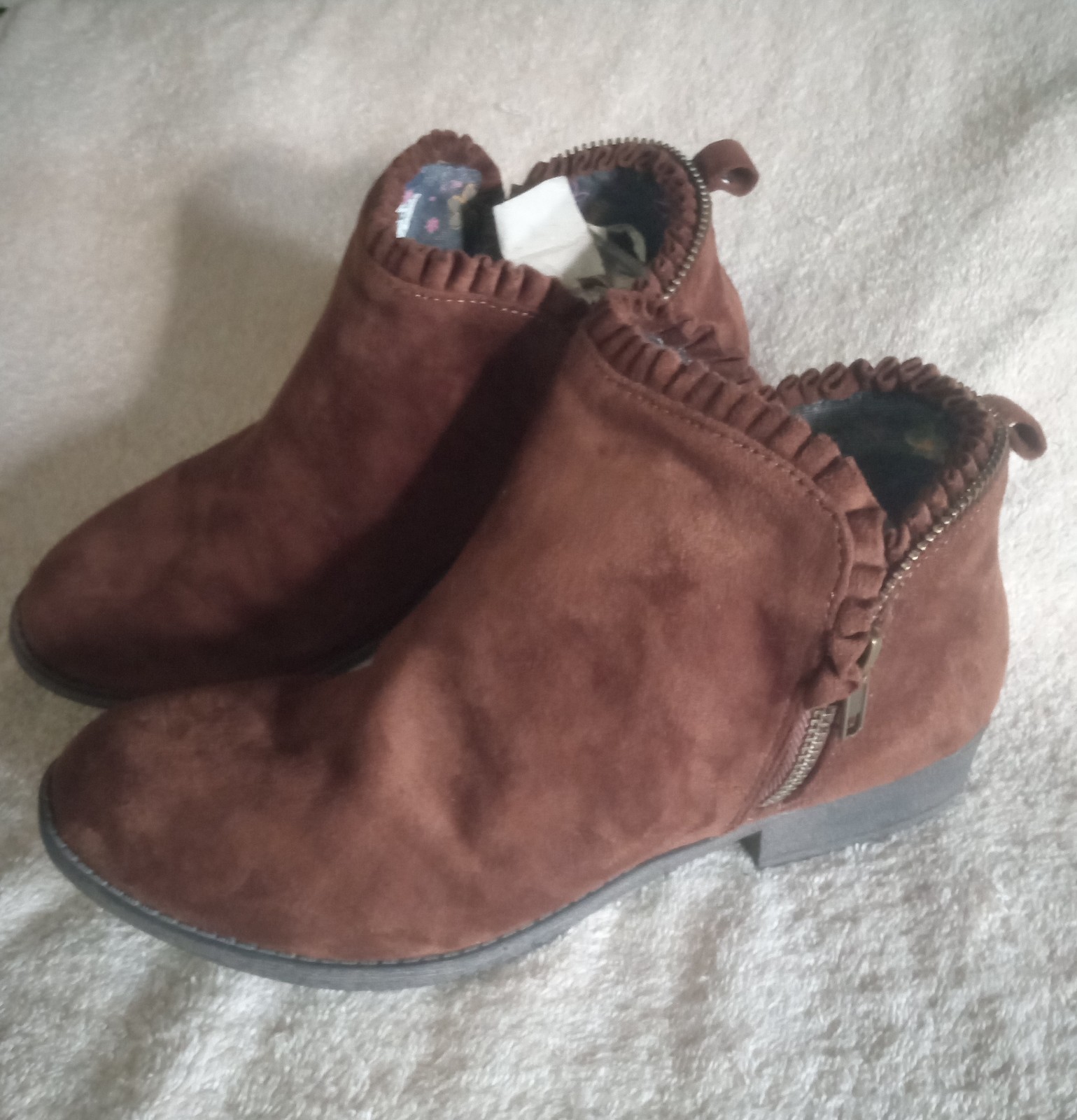DR SCHOLLS Hayzel Boots Booties Cognac Brown Big Girls Kids Teens 5 M ...