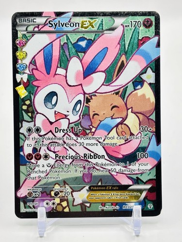 2016 POKEMON XY GENERATIONS RADIANT COLLECTION RC32 FULL ART/SYLVEON EX ...