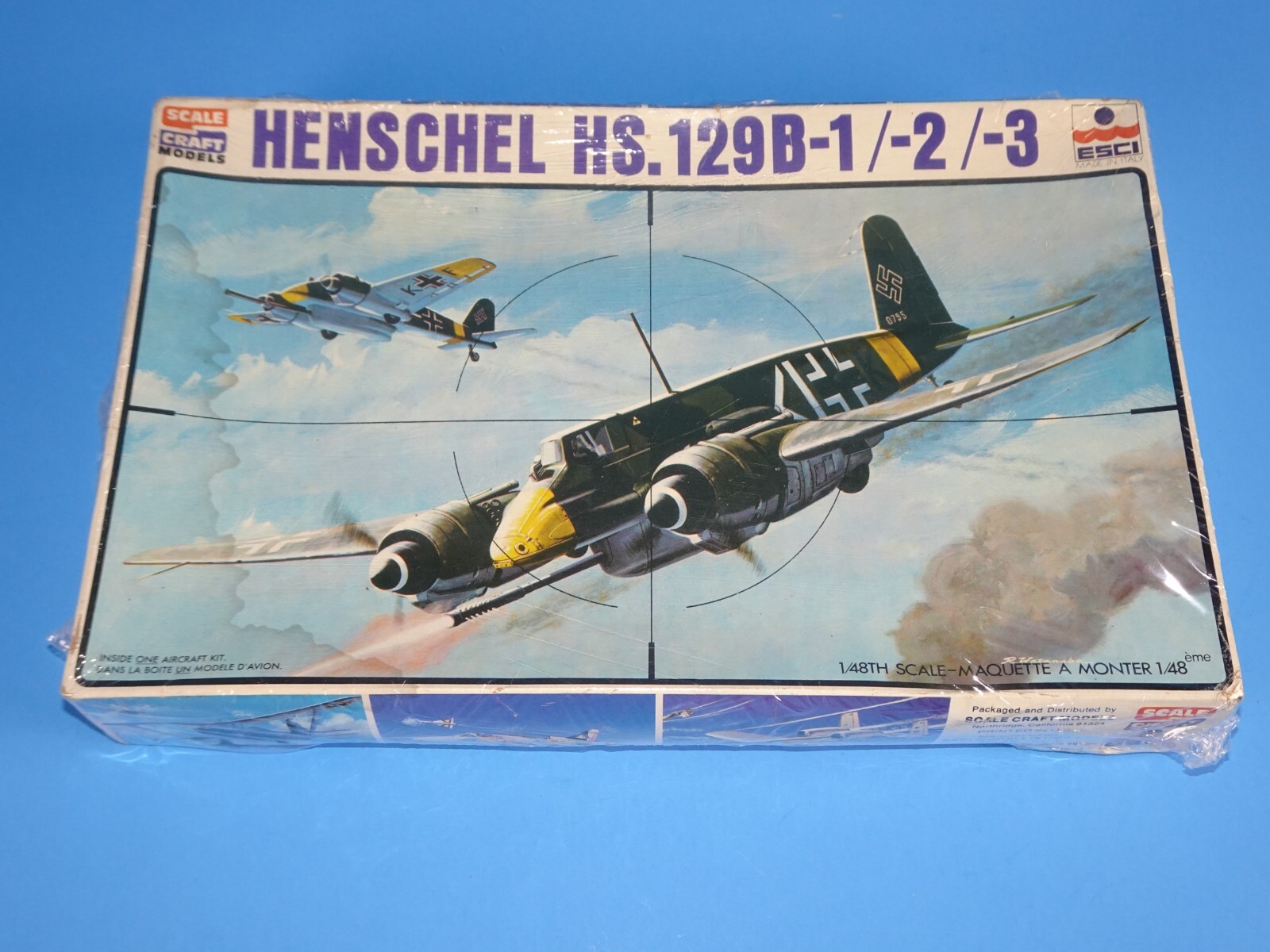 93-4002 ESCI-SCALE CRAFT 1/48th Scale HENSCHEL Hs 129B-1/2/3 Model ...