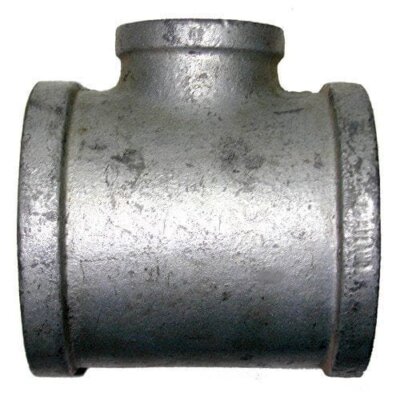 4" x 2" Galvanized Reducing Tee - Lead Free Pipe Fitting | eBay