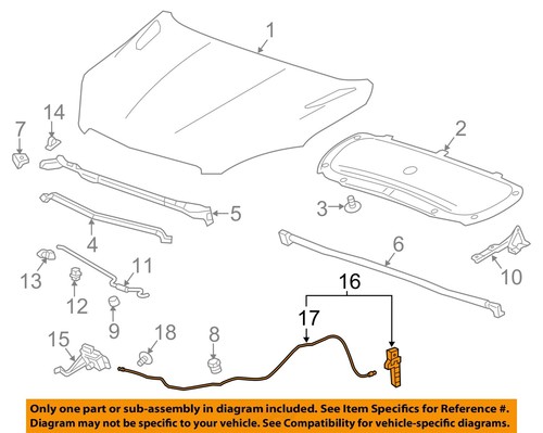 GM OEM 13-22 Cascada Hood Hood Components-Release Handle 13503692 | eBay