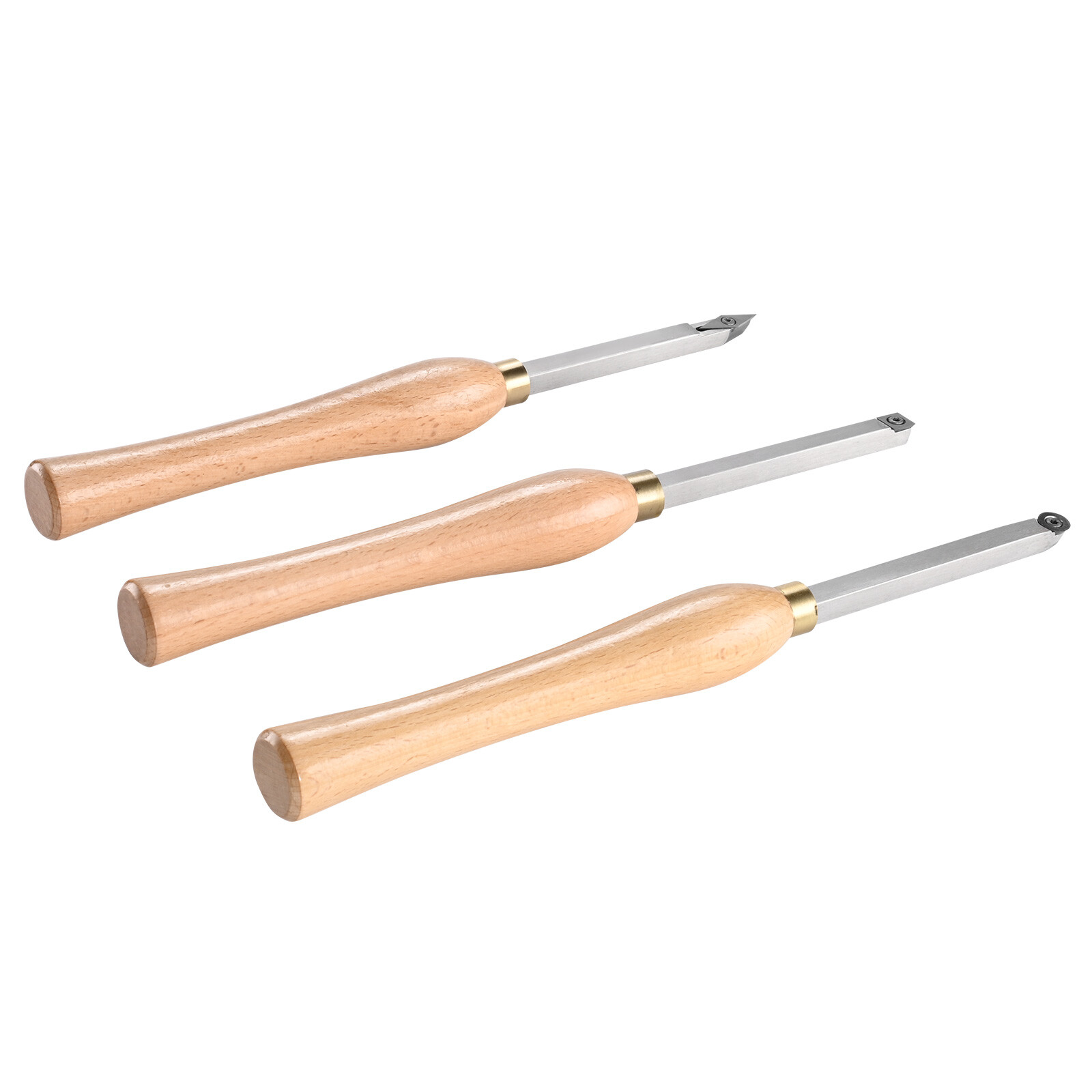 VEVOR Lathe Chisel Set 3PCS Wood Working Turning Tools Carbide Steel ...