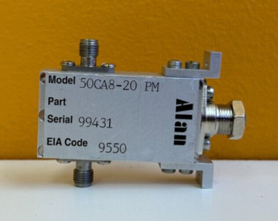 Alan 50CA8-20PM 4 to 8 GHz, 0-20 dB, SMA, Panel Mount, Attenuator ...