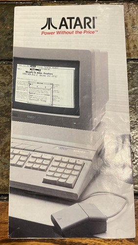 Atari 1040st Computer Brochure Pamphlet Power Without The Price Vintage 1980’s | eBay