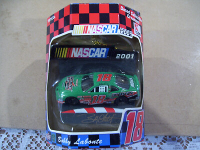 BOBBY LABONTE 2001 PONTIAC #18 INTERSTATE CAR WITH AUTO 1:24 SCALE New ...