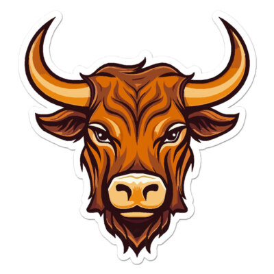 Bull Steer Head, Vinyl Decal Sticker, Indoor Outdoor, 3 Sizes, #11293 ...