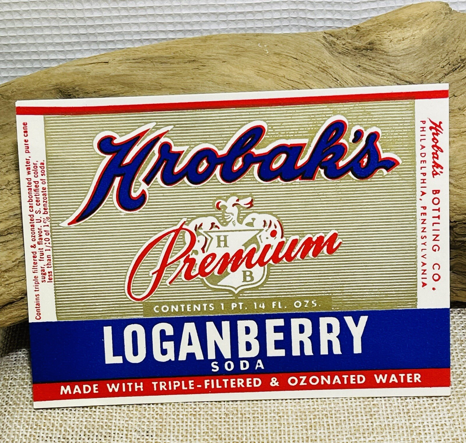 Vintage Hrobak's Bottling Works Soda Label Loganberry NOS Lot Of (4) | eBay