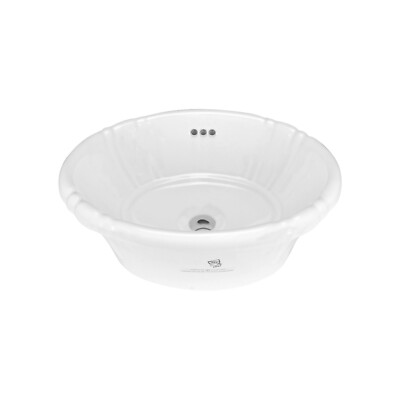 Rok Poppy Oval Drop-In Bathroom Vanity Sink, 17-1/2" X 14-1/4", White ...