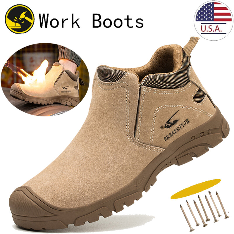 Mens Composite Toe Work Boots Protective Safety Shoes Welder Sneakers ...
