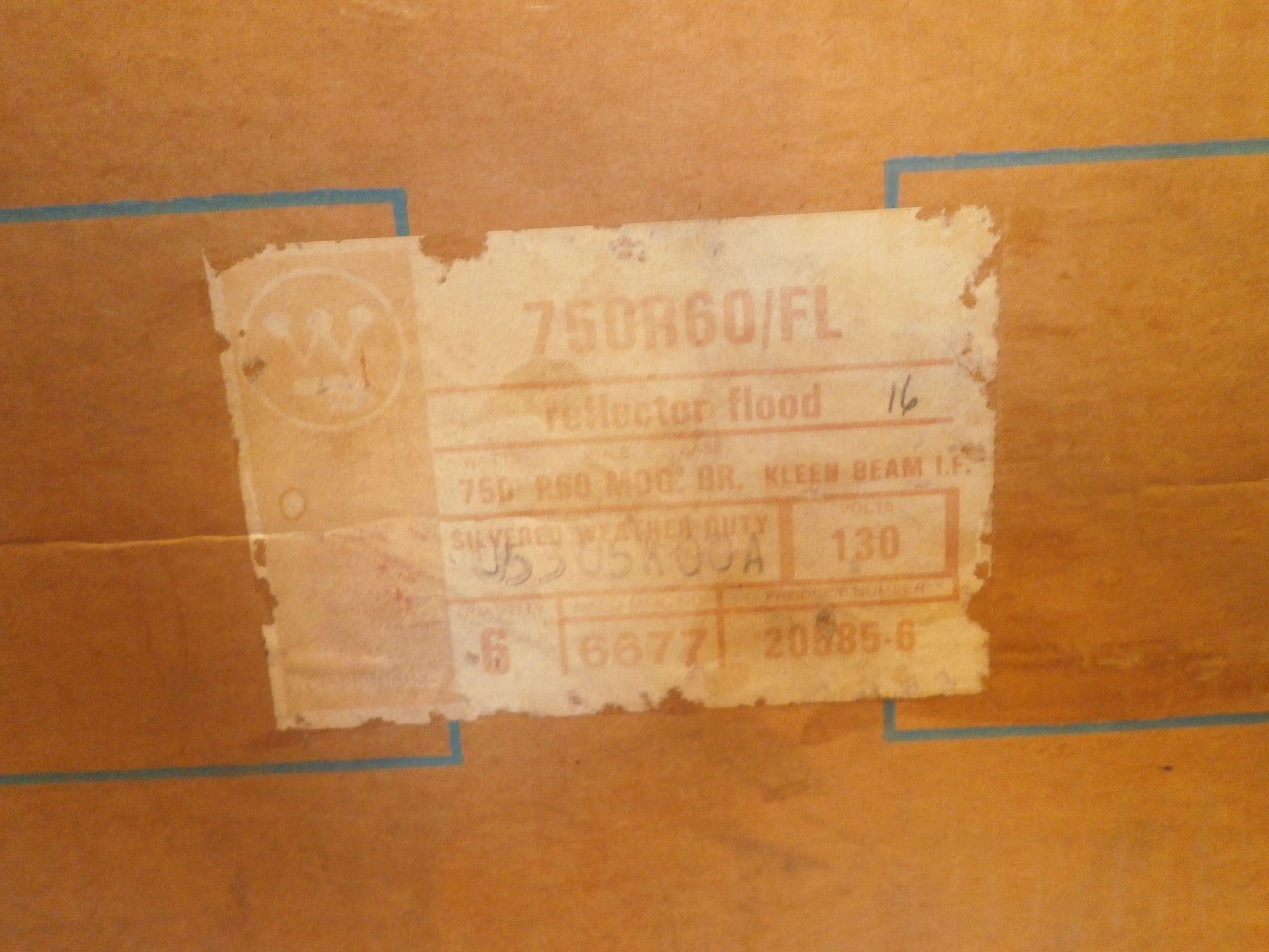 Vintage Philips 750R60/FL 750W Kleen Beam Weather Duty R60 Flood Lamp ...