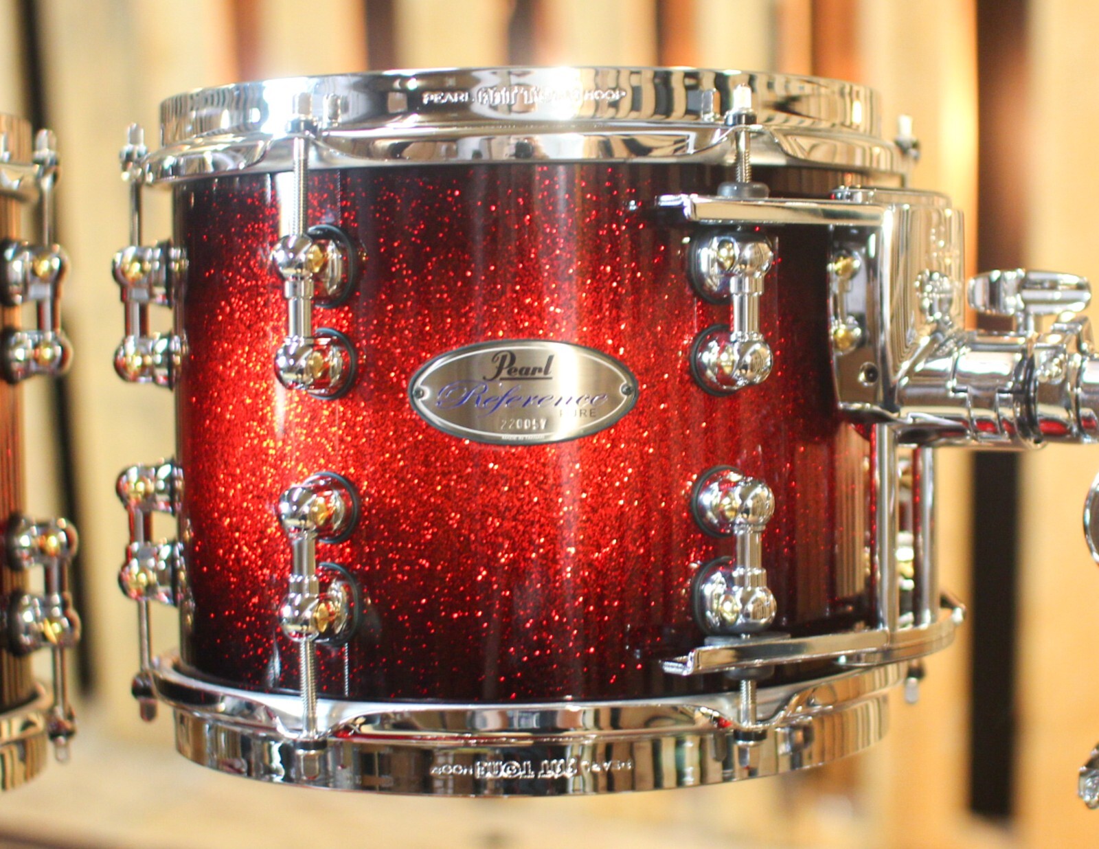 Pearl Reference Pure Scarlet Sparkle Burst Lacquer Drum Set - 22, 10 ...