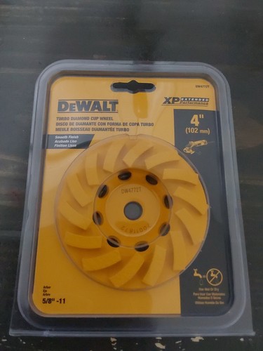 DEWALT 4" XP Turbo Diamond Cup Wheel (DW4772T) 885911265874 | eBay