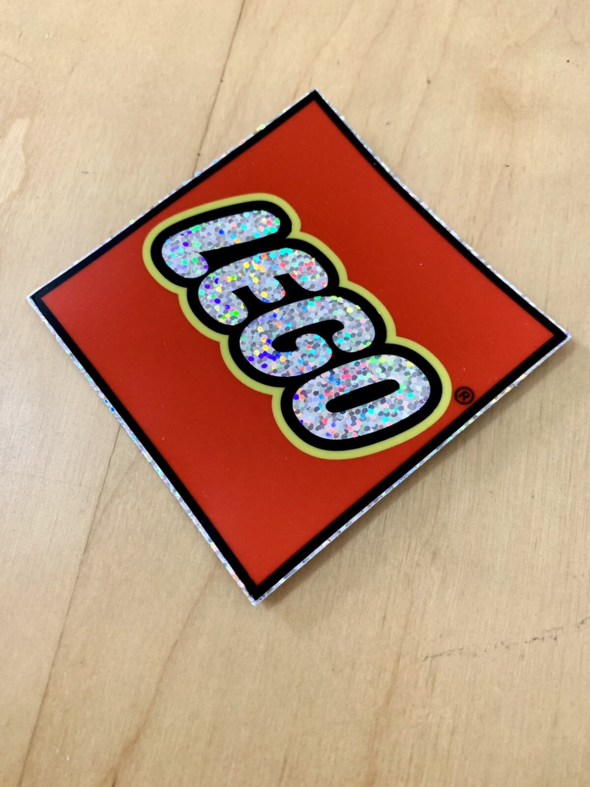 Lego Logo Sticker Glitter Shiny Vinyl Decal Red 3” Inch High Quality ...