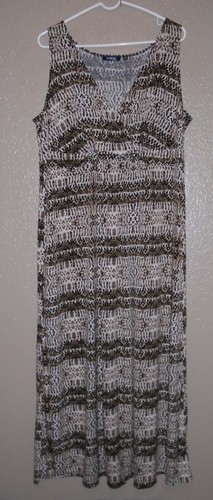 Elementz Woman Maxi Dress Black Brown Reptile Print P… - Gem